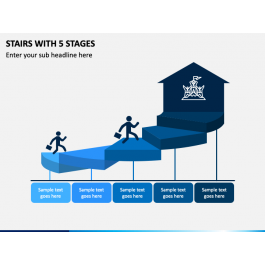 Stairs With 5 Stages PowerPoint Template - PPT Slides
