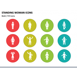 Standing Woman Icons for PowerPoint and Google Slides - PPT Slides