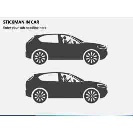 Stickman in Car Illustration for PowerPoint and Google Slides - PPT Slides