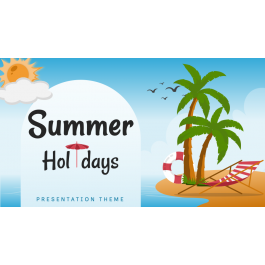 Free - Summer Holidays Presentation Theme for PowerPoint and Google Slides
