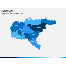 Surat Map for PowerPoint and Google Slides - PPT Slides