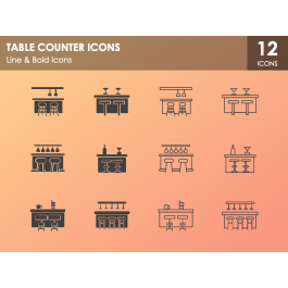 Table Counter Icons for PowerPoint and Google Slides - PPT Slides