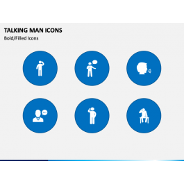 Talking Man Icons for PowerPoint and Google Slides - PPT Slides