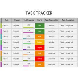 Task Tracker PowerPoint and Google Slides Template - PPT Slides