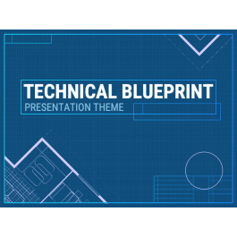 Free - Technical Blueprint Presentation Theme for PowerPoint and Google ...