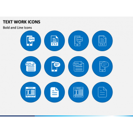 Text Work Icons for PowerPoint and Google Slides - PPT Slides