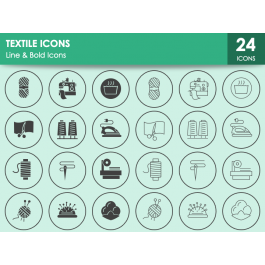 Textile Icons for PowerPoint and Google Slides - PPT Slides