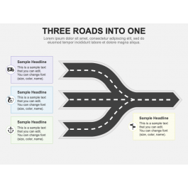 Three Roads into One for PowerPoint and Google Slides - PPT Slides