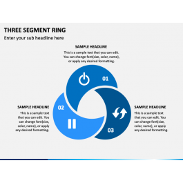 Three Segment Ring PowerPoint Presentation Slides - PPT Template