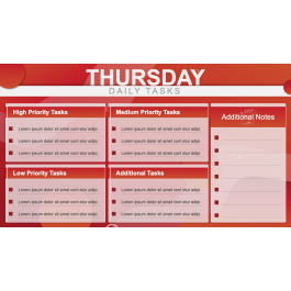 Free - Thursday Tasks PowerPoint and Google Slides Template - PPT Slides