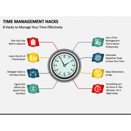 Time Management Hacks PowerPoint and Google Slides Template - PPT Slides