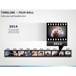 Timeline Film Roll PowerPoint Template - PPT Slides