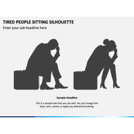 Tired People Sitting Silhouette for PowerPoint and Google Slides - PPT ...