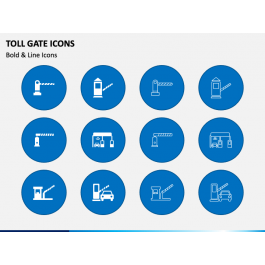 Toll Gate Icons for PowerPoint and Google Slides - PPT Slides