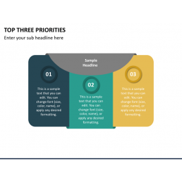 Top Three Priorities PowerPoint Template - PPT Slides