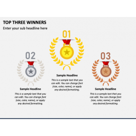 Top Three Winners Illustration for PowerPoint and Google Slides - PPT ...