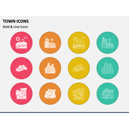 Town Icons for PowerPoint and Google Slides - PPT Slides