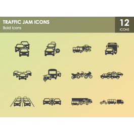 Traffic Jam Icons for PowerPoint and Google Slides - PPT Slides