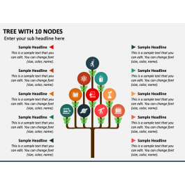 Tree With 10 Nodes for PowerPoint and Google Slides - PPT Slides