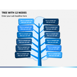 Tree with 12 Nodes PowerPoint Template and Google Slides Theme