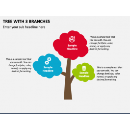 Tree With 3 Branches for PowerPoint and Google Slides - PPT Slides