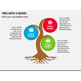 Tree With 3 Nodes for PowerPoint and Google Slides - PPT Slides