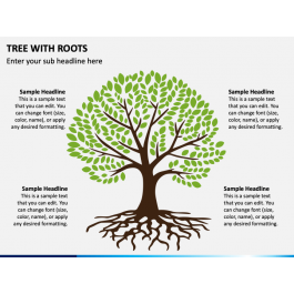 Tree with Roots PowerPoint and Google Slides Template - PPT Slides
