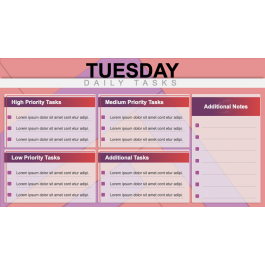 Free - Tuesday Tasks PowerPoint and Google Slides Template - PPT Slides