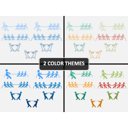 Tug of War Icons for PowerPoint and Google Slides - PPT Slides
