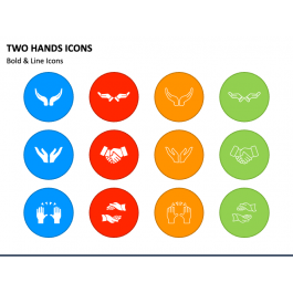Two Hands Icons for PowerPoint and Google Slides - PPT Slides