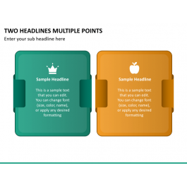 Two Headlines Multiple Points PowerPoint Template - PPT Slides