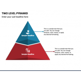 Two Level Pyramid PowerPoint Template - PPT Slides