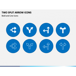 Two Split Arrow Icons for PowerPoint and Google Slides - PPT Slides