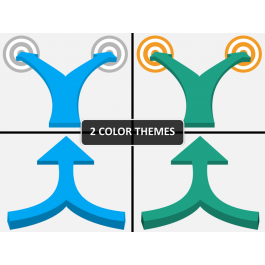 Two Way Arrow (Forked Arrow) PowerPoint and Google Slides Template ...