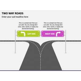 Two Way Roads for PowerPoint and Google Slides - PPT Slides