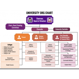 University Org Chart for PowerPoint and Google Slides - PPT Slides