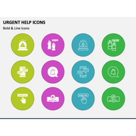 Urgent Help Icons for PowerPoint and Google Slides - PPT Slides