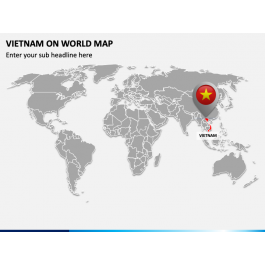 Vietnam on World Map for PowerPoint and Google Slides - PPT Slides