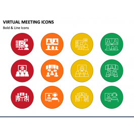 Virtual Meetings Icons for PowerPoint and Google Slides - PPT Slides