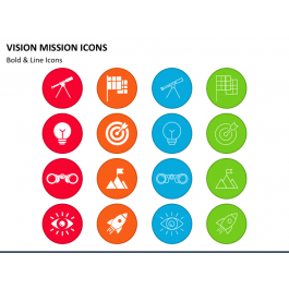Vision Mission Icons for PowerPoint and Google Slides - PPT Slides