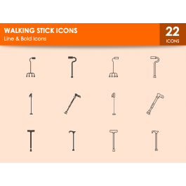 Walking Stick Icons for PowerPoint and Google Slides - PPT Slides