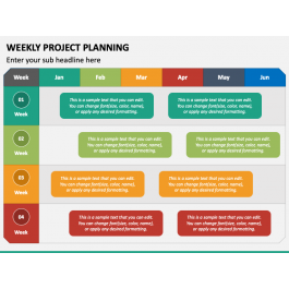 Weekly Project Planning PowerPoint and Google Slides Template - PPT Slides