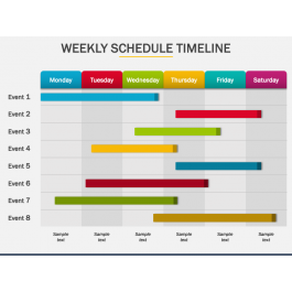 Weekly Schedule Timeline PowerPoint and Google Slides Template - PPT Slides
