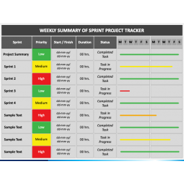 Weekly Sprint Tracking PowerPoint and Google Slides Template - PPT Slides