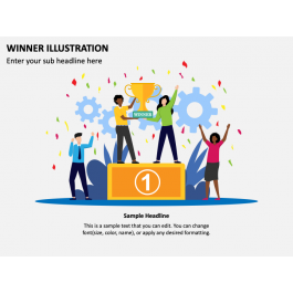 Winner Illustration for PowerPoint and Google Slides - PPT Slides