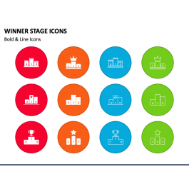 Winner Stage Icons for PowerPoint and Google Slides - PPT Slides