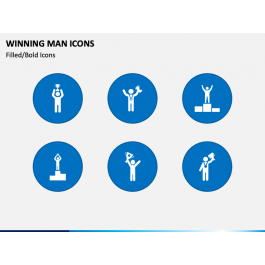 Winning Man Icons for PowerPoint and Google Slides - PPT Slides
