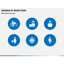 Woman at Work Icons for PowerPoint and Google Slides - PPT Slides