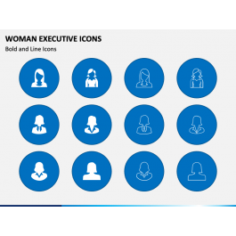 Woman Executive Icons for PowerPoint and Google Slides - PPT Slides