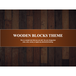 Free Wooden Blocks Presentation Theme for PowerPoint and Google Slides